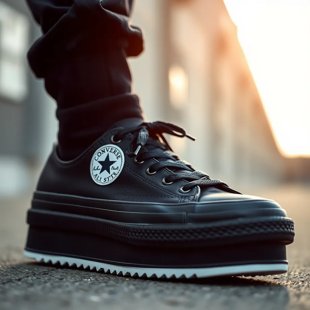 Exploring the Black on Black Converse Platform Shoes