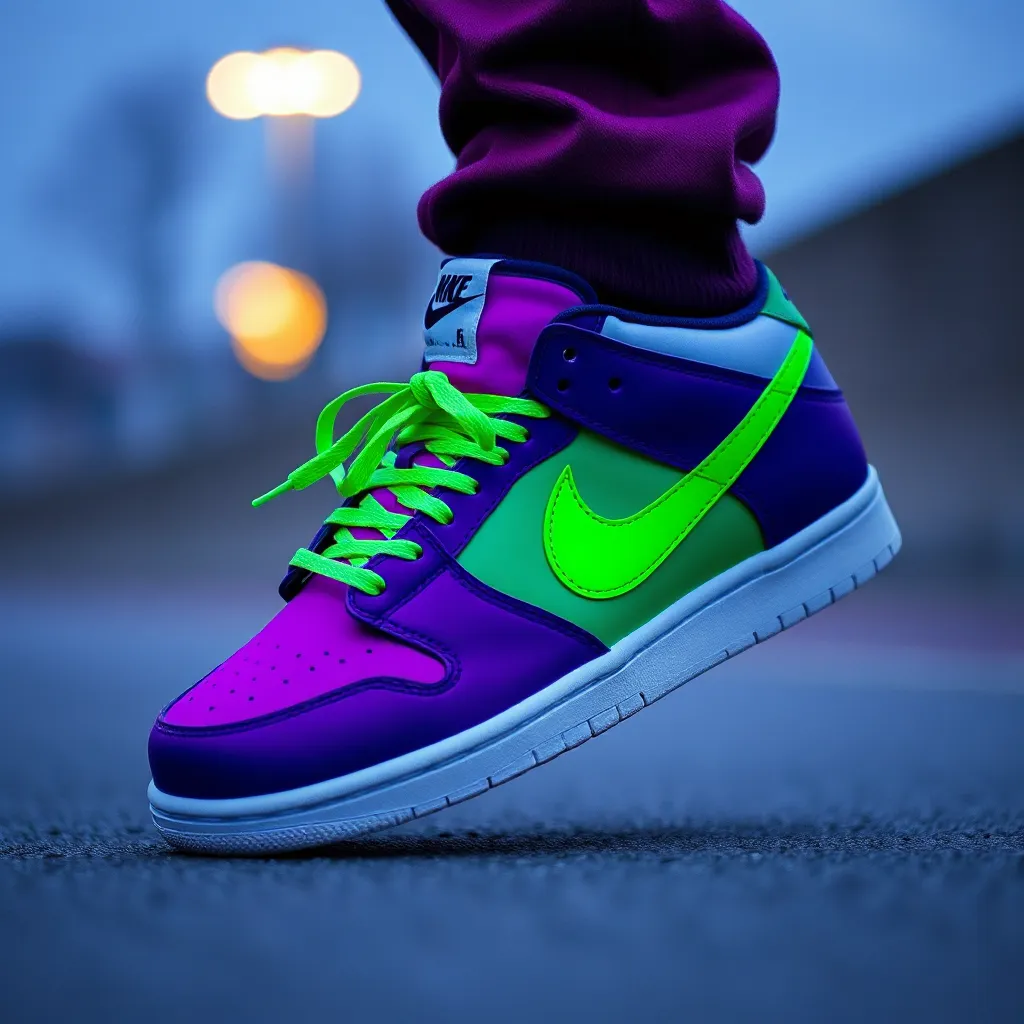 Amazing Purple And Green Shoes Pictures